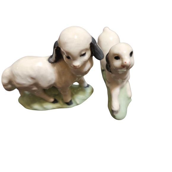 unknown | Accents | Vintage Porcelain Little Lamb Figurines Hand ...
